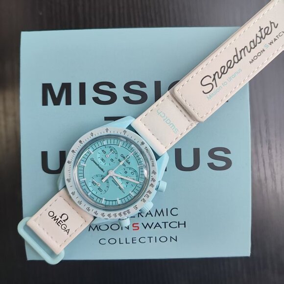 Swatch | Accessories | Switch X Omega Moonswatch Light Blue Watch ...